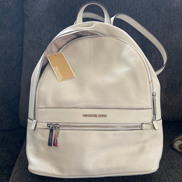 Michael Kors | Bags | Michael Kors White Leather Backpack | Poshmark